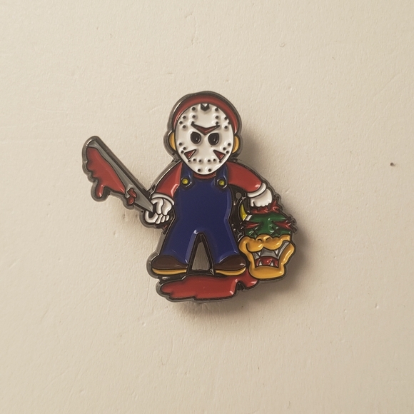 Jewelry | 315 Super Mario As Jason Voorhees Pin | Poshmark